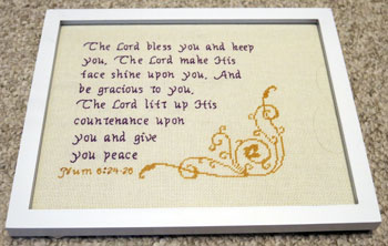 Bless You and Keep You Numbers 6:24-26 Cross Stitch Design Custom ...
