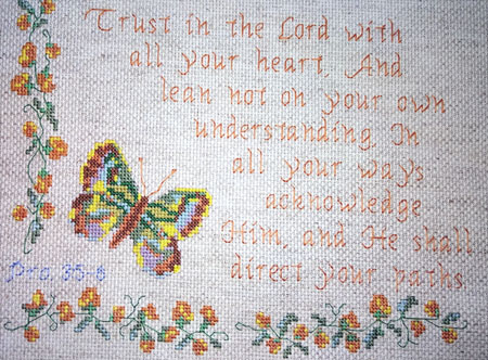 Not Your Own Understanding Proverbs 3:5-6 Cross Stitch Design Custom ...