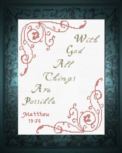 With God - Matthew 19:26 Custom Designs Available To You...