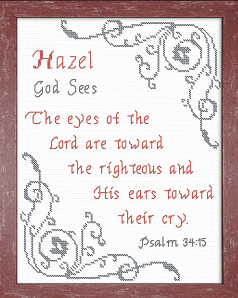 Name Blessings - Hazel 2 - Personalized Names with Meanings and Bible Verses