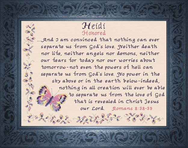 Name Blessings - Heidi 11 x 14 - Personalized Names with Meanings and ...