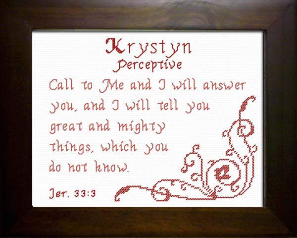 Name Blessings - Krystyn - Personalized Names with Meanings and Bible ...